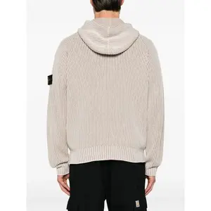 Stone Island Logo Patch Hooded Cardigan
