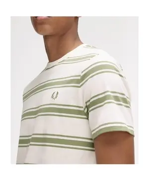 Fred Perry Horizontal Stripe Crew Neck Shortsleeve Tshirt