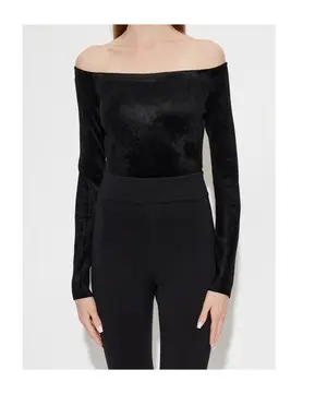 Alaïa Silk Long-sleeve Bodysuit