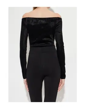 Alaïa Silk Long-sleeve Bodysuit