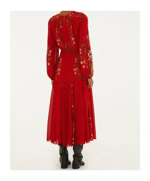Farm Rio Floral-embroidered Maxi Dress
