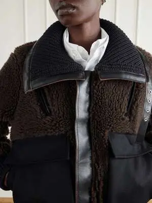 Sacai Wool-blend Plush Coat