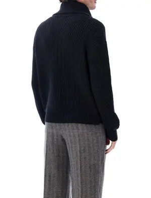 Dries Van Noten Long Sleeve Knitted Jumper - Black