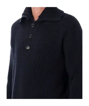 Dries Van Noten Long Sleeve Knitted Jumper - Black