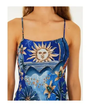 Farm Rio Sun Print Slip Maxi Dress
