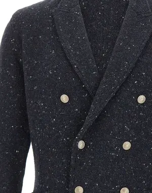 Eleventy Double-breasted Knit Blazer