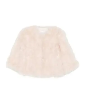 YVES SALOMON Feather-trim Jacket - Pink