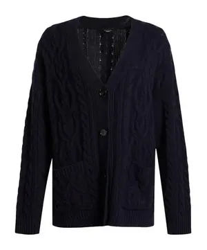Max Mara Solid-colored Knit Jacket - Blue