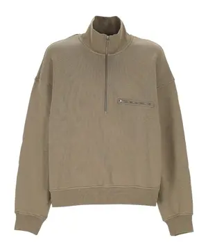 AGOLDE Halfzip Standcollar Sweatshirt - Khaki