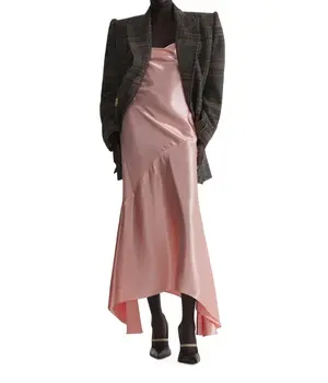 MUGLER Asymmetric Floatng Dress - Pink