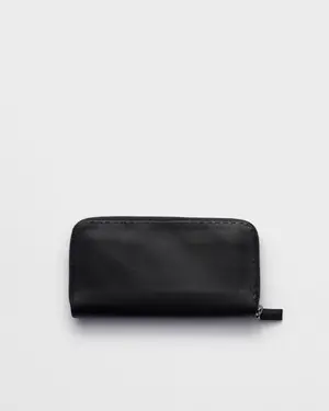 Prada Antiqued-leather Wallet