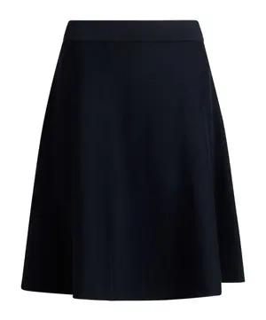 Max Mara Wool Knit Umbrella Skirt - Blue