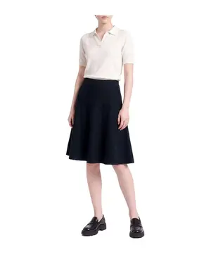 Max Mara Wool Knit Umbrella Skirt