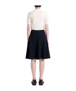 Max Mara Wool Knit Umbrella Skirt