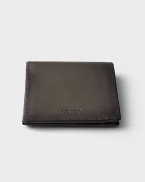 Prada Antiqued Leather Wallet