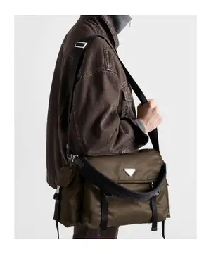 Prada Explore Re-nylon And Leather Bag