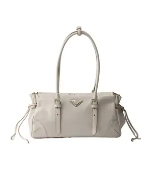 Prada Cabas Karin En Cuir Vieilli De Taille Moyenne