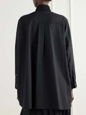 Sacai Crepe-trimmed Woven Shirt