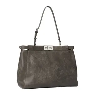 Fendi My Peekaboo Large Vintage-effect Leather Bag