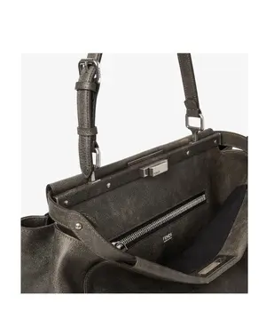 Fendi My Peekaboo Large Vintage-effect Leather Bag