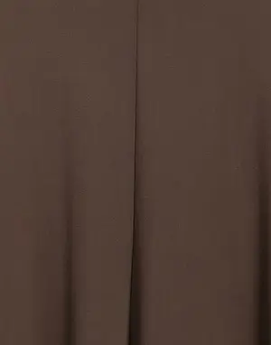Max Mara Solid-colored Flared Skirt - Brown