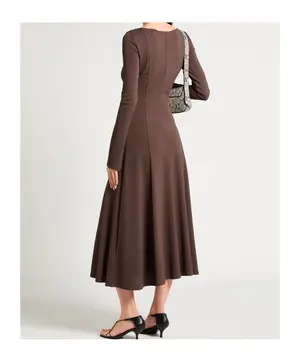 Max Mara Solid-colored Flared Skirt - Brown