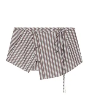 Dries Van Noten Striped Cotton Wrap Belt
