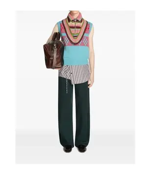 Dries Van Noten Striped Cotton Wrap Belt