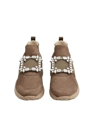 ROGER VIVIER Viv' Run Sneakers In Suede Fabric