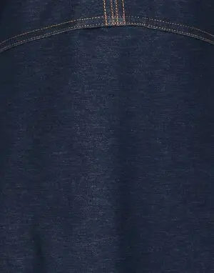 Max Mara Dark Short-sleeved Denim-effect Dress