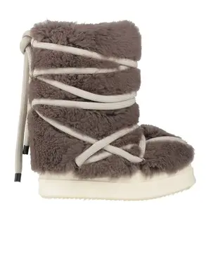 Rick Owens Fleece-lined Thick-soled Boots - Brown