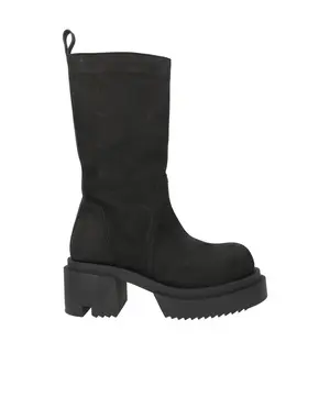 Rick Owens Minimalist Suede Boots - Black