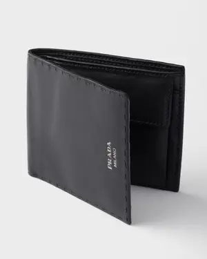 Prada Antiqued-leather Wallet