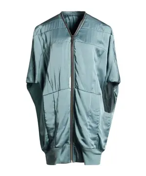 Rick Owens Short-sleeved Satin Flight Jacket - Blue