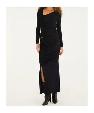 Farm Rio Floral-appliqué Maxi Skirt