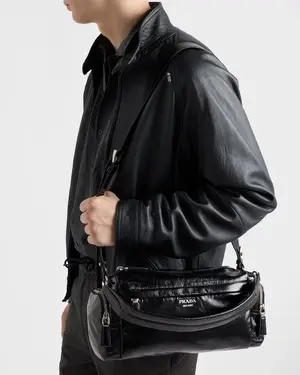 Prada Leather Shoulder Bag - Black