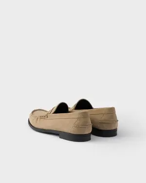 Prada Vintage-effect Suede Loafers