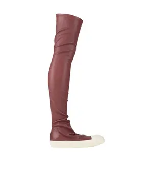 Rick Owens Elastic Over-the-knee Boots - Red
