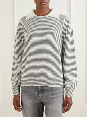 MFPEN Charming Striped Wool Polo Sweater