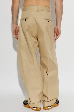 Dsquared2 Pleated-cuff Casual Trousers - Beige