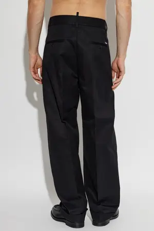 Dsquared2 Pleated-cuff Casual Trousers - Black