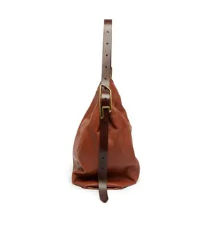 DIESEL® D-line-hobo Bag In Shiny Leather Shoulder Bag