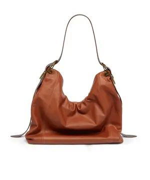 DIESEL® D-line-hobo Bag In Shiny Leather Shoulder Bag