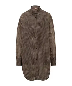 Hugo Boss Loosefit Shirt In Brown - Multicolor