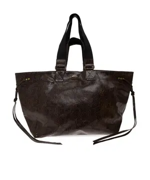 Isabel Marant Étoile Python-print Handbag - Brown