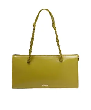 JIL SANDER Tangle Tent Leather Shoulder Bag - Chartreuse