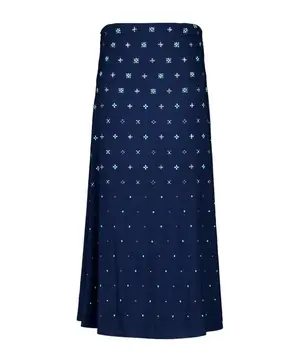 Rabanne Embellished Cut-out Skirt - Blue