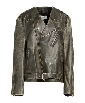 MAISON MARGIELA Minimalist Leather Jacket - Black