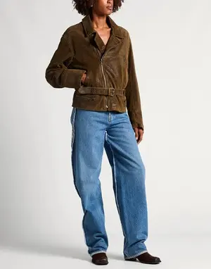 MAISON MARGIELA Suede Biker Jacket
