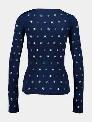 Rabanne Embellished Keyhole T-shirt